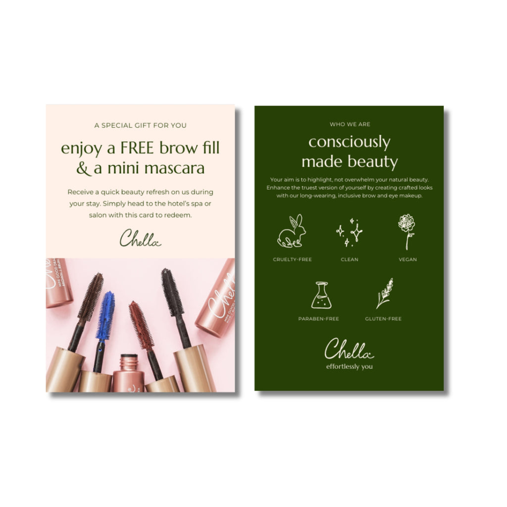 hotel bounce back card (10,000/pk) – Chella Professional